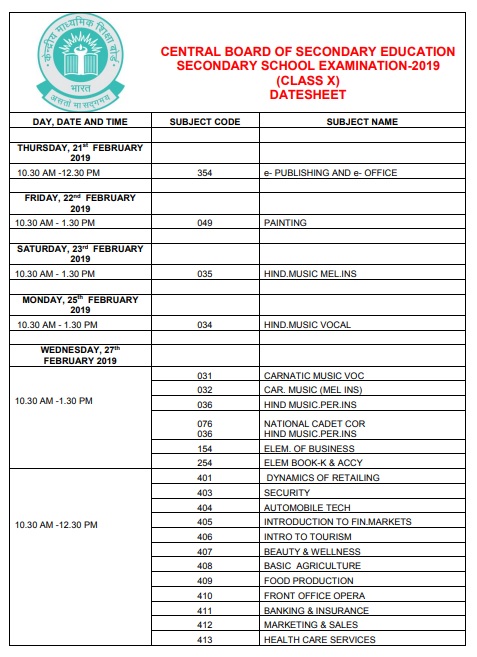 Cbse Date Sheet 2020 Class 10 : CBSE Date sheet 2019-2020 Examination ... Cbse Date Sheet 2020 Class 10 : CBSE Date sheet 2019-2020 Examination ...