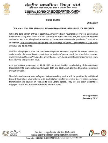 CBSE Helpline Numbers: How it works? - Admissions