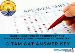 GITAM GAT 2020 Answer Key: GITAM University Official Answer Key