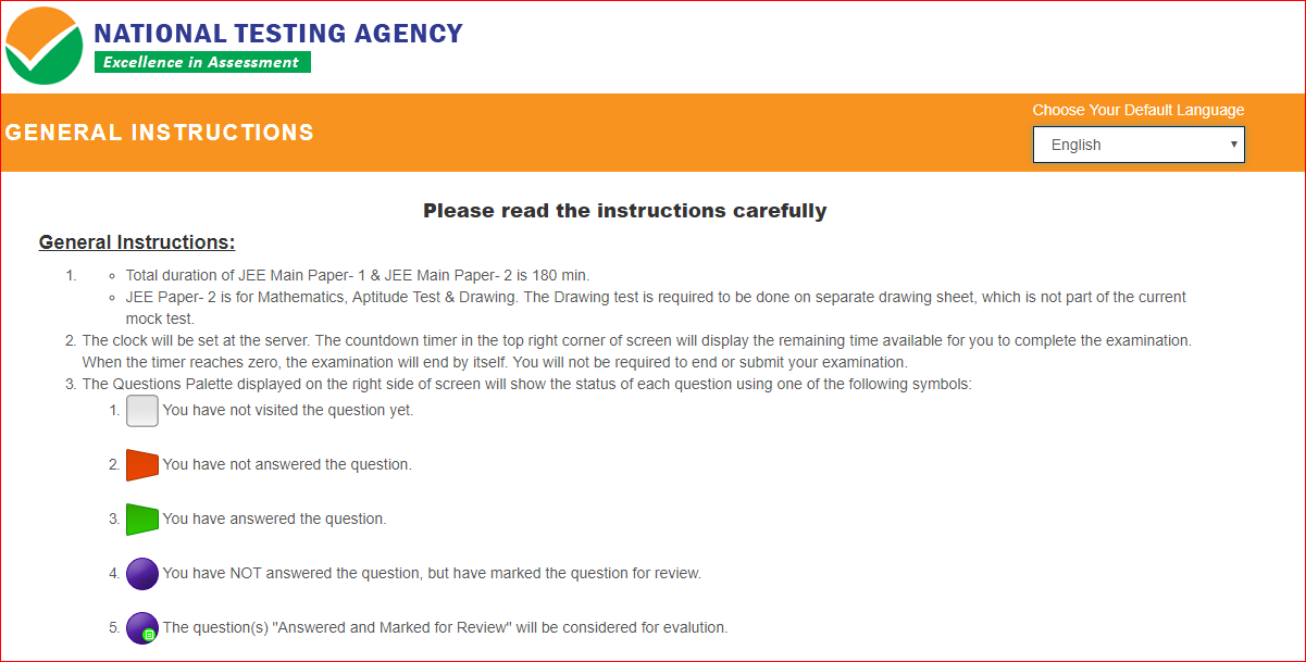 NTA Mock Test for JEE Mains: Test Practice Center Registration App