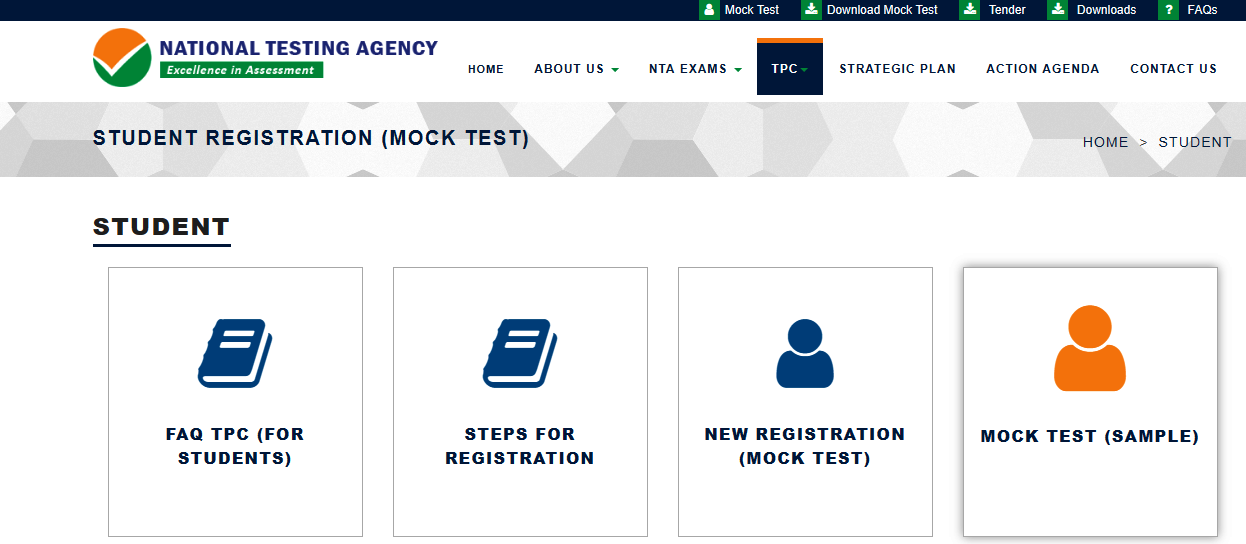 NTA Mock Test for JEE Mains: Test Practice Center Registration App