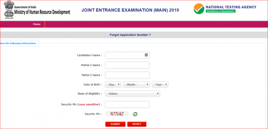 How to recover the Jee Main 2022 Roll Number? Forgot Application No.