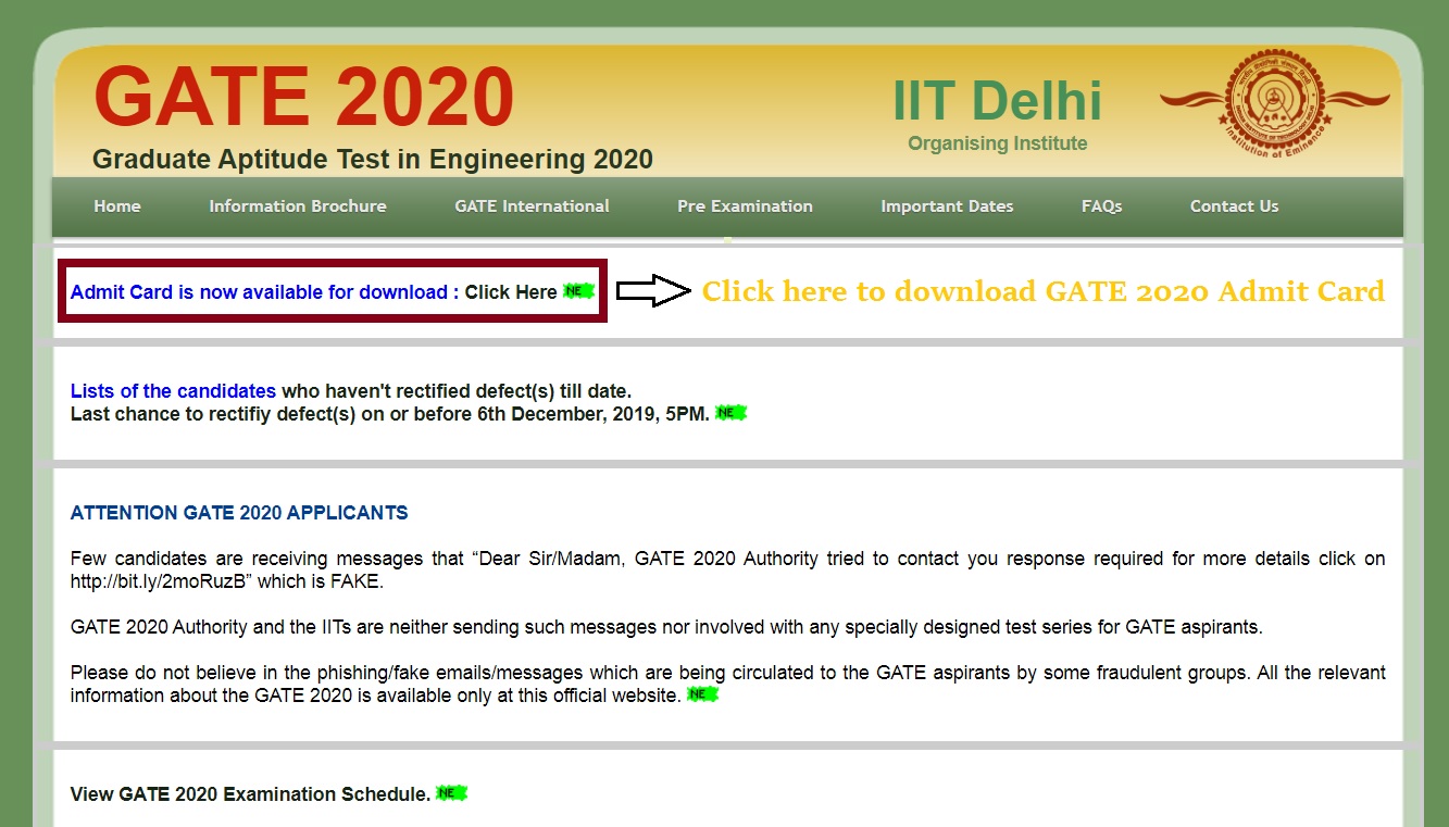 GATE 2020: CCMT Counselling (Started), Admission Process