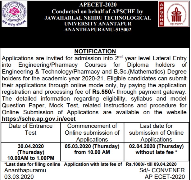 AP ECET 2020: Application Form (Till 20 May), Eligibility, Syllabus